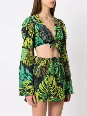 AMIR SLAMA Tropical Print Blouse
