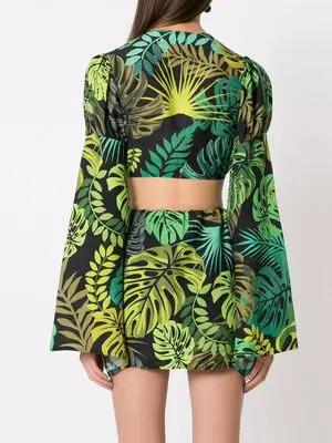 AMIR SLAMA Tropical Print Blouse