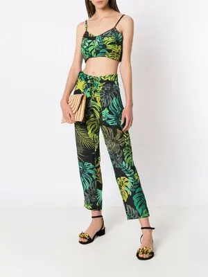 AMIR SLAMA Tropical Print Trousers