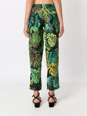 AMIR SLAMA Tropical Print Trousers