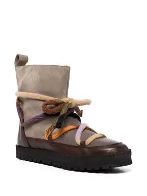 Henrik Vibskov Shearling Crossover-lace Boots