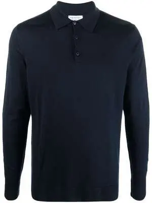 SUNSPEL Merino Wool Long Sleeve Polo Top