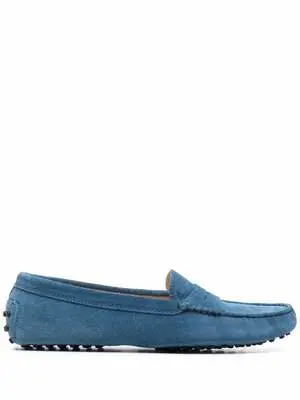 TOD'S Penny-slot Suede Loafers - Blue