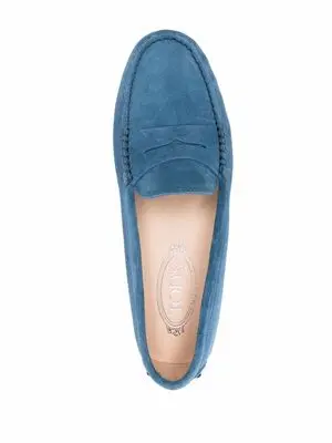 TOD'S Penny-slot Suede Loafers - Blue