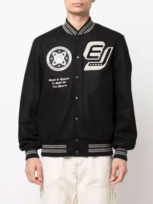 ENTERPRISE JAPAN Varsity Patch-detail Bomber Jacket