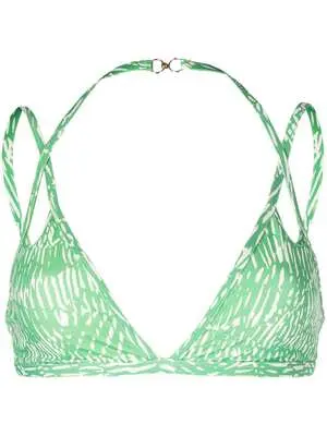 Simkhai Cut-out Bikini Top - Green