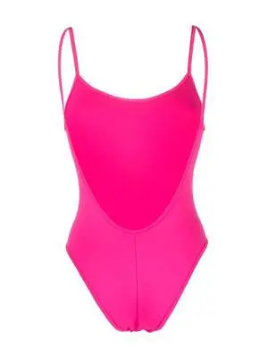 MANOKHI Scoop-neck Backless Swimsuit - Pink