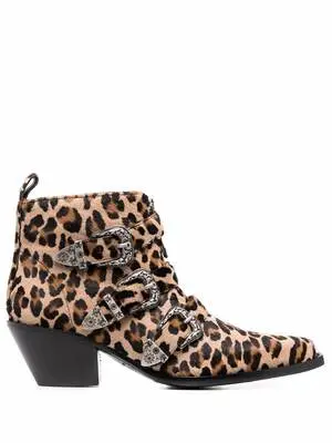 R13 Leopard-print Cowboy Boots