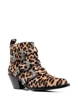 R13 Leopard-print Cowboy Boots