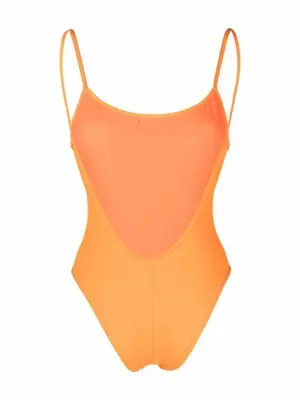 MANOKHI Scoop-neck Backless Swimsuit - Orange
