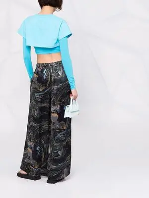 Jacquemus Layered Cropped T-shirt - Blue
