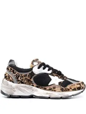 GOLDEN GOOSE Running Sole Leopard-patterned Sneakers - Brown
