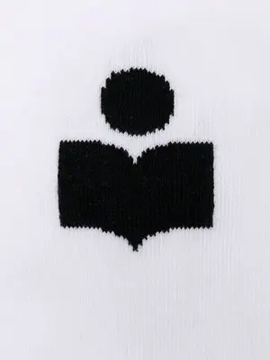 Isabel Marant Étoile Siloki Logo Socks - White