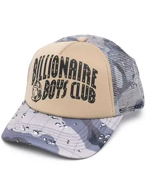 BILLIONAIRE BOYS CLUB Camouflage Logo-print Trucker Hat