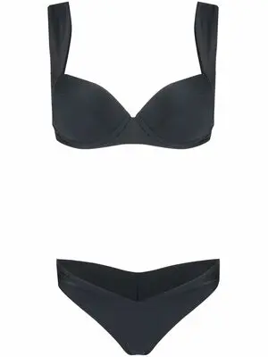 NOIRE SWIMWEAR Underwired Lurex Bikini Set - Black