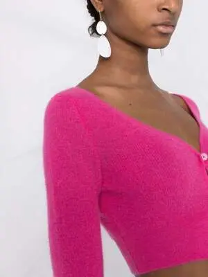 Jacquemus Le Cardigan Alzou Cropped Jacket - Pink