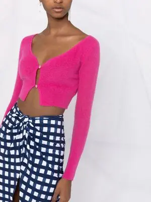 Jacquemus Le Cardigan Alzou Cropped Jacket - Pink