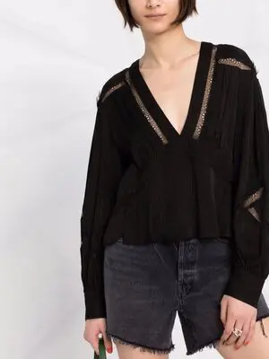 IRO PARIS V-neck Long-sleeve Top