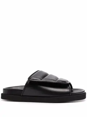GIABORGHINI Padded Strap Slides - Black