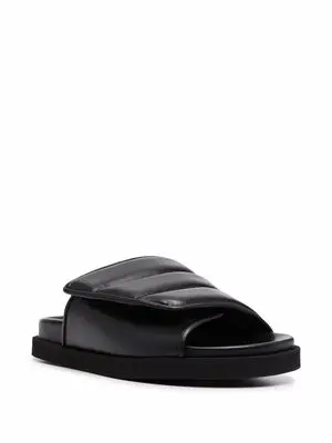 GIABORGHINI Padded Strap Slides - Black