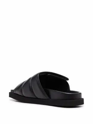 GIABORGHINI Padded Strap Slides - Black