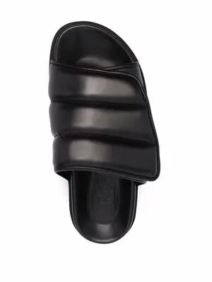 GIABORGHINI Padded Strap Slides - Black