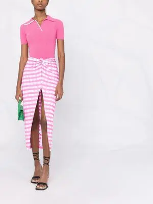 Jacquemus Open-back Knitted Polo Top
