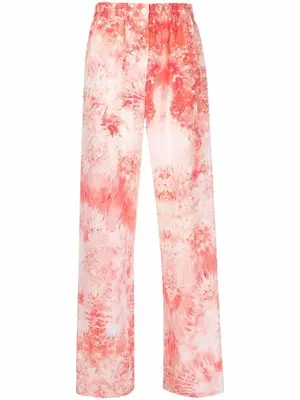 Alexander McQueen Tie-dye Pyjama Trousers - Red