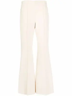 FERRAGAMO High-waist Flared Trousers - Neutrals