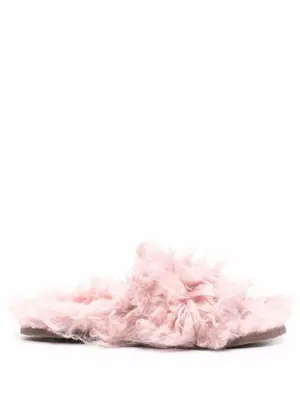 Red Valentino Furry Slip-on Sandals - Pink