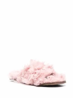 Red Valentino Furry Slip-on Sandals