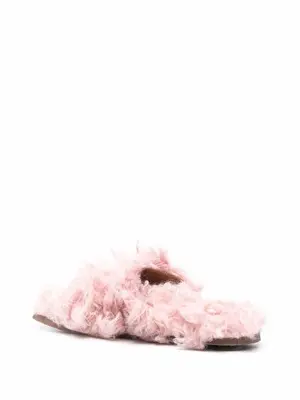 Red Valentino Furry Slip-on Sandals