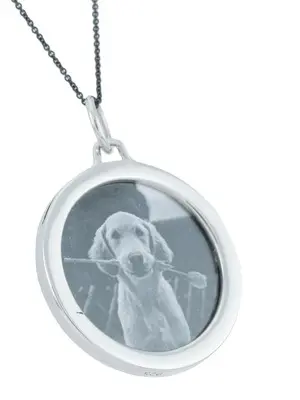 Monica Rich Kosann Round Mosaic Half Locket Necklace - Silver