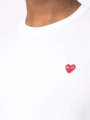 Play Comme Des Garcon Pathc-detail Cotton T-shirt