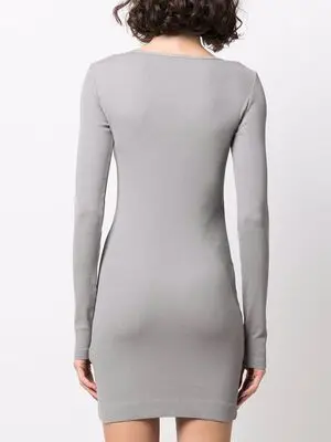 DIESEL® Logo Print Ribbed Sweater Dress