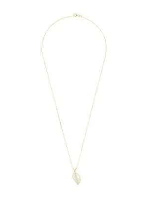 ANITA KO 18kt Yellow Palm Leaf Diamond Pendant Necklace - Gold