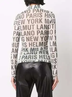 Helmut Lang All-over Logo Print Top