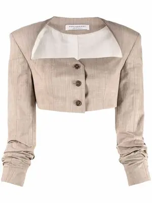 Philosophy Di Lorenzo Serafini Cut-out Cropped Jacket