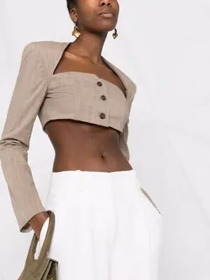 Philosophy Di Lorenzo Serafini Cut-out Cropped Jacket
