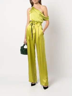 Michelle Mason Draped Cowl Asymmetrical Top