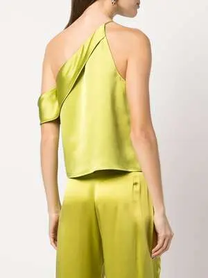 Michelle Mason Draped Cowl Asymmetrical Top