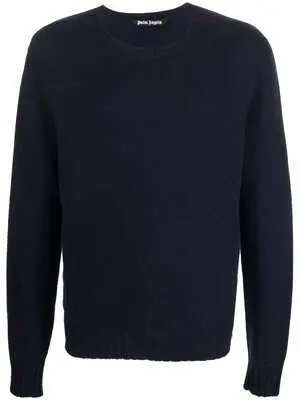 Palm Angels Intarsia-knit Logo Long-sleeve Jumper