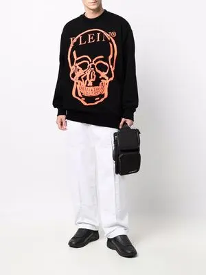 Philipp Plein Logo-print Long-sleeve Sweatshirt - Black