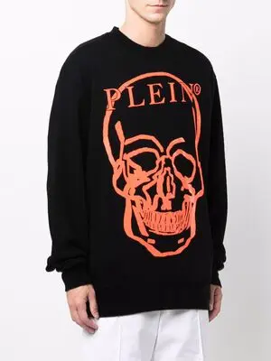Philipp Plein Logo-print Long-sleeve Sweatshirt - Black