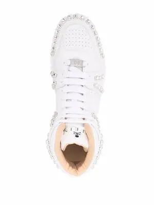 Philipp Plein Crystal-studded High-top Sneakers