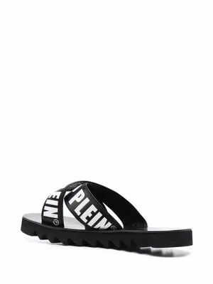Philipp Plein Tm Gummy Leather Slides