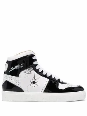Philipp Plein Leather High-top Sneakers - White