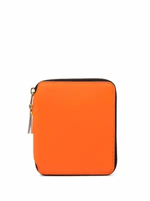 Comme Des Garçons Zipped Leather Wallet - Orange