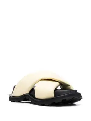 JIL SANDER Padded Leather Sandals - Yellow