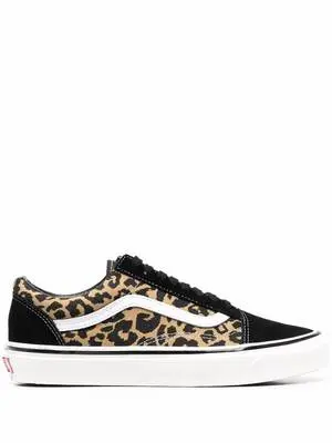 VANS Leopard-print Panelled Sneakers